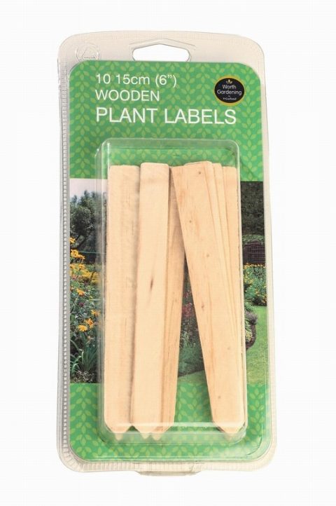 15cm (6") Wooden Plant Labels (10) - Raglan Garden Centre