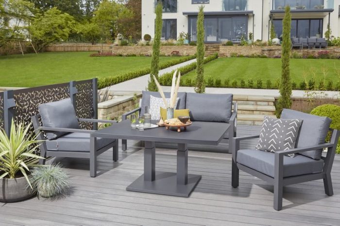 Life Timber Lounge Set with Adjustable Table - Raglan Garden Centre